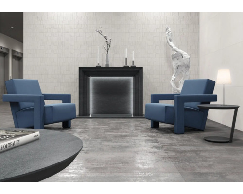 Wand- und Bodenfliese Metal steel 60x60 cm matt rektifiziert bei ...